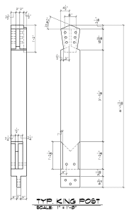 King Post Piece Drawing - Timber Frame HQ