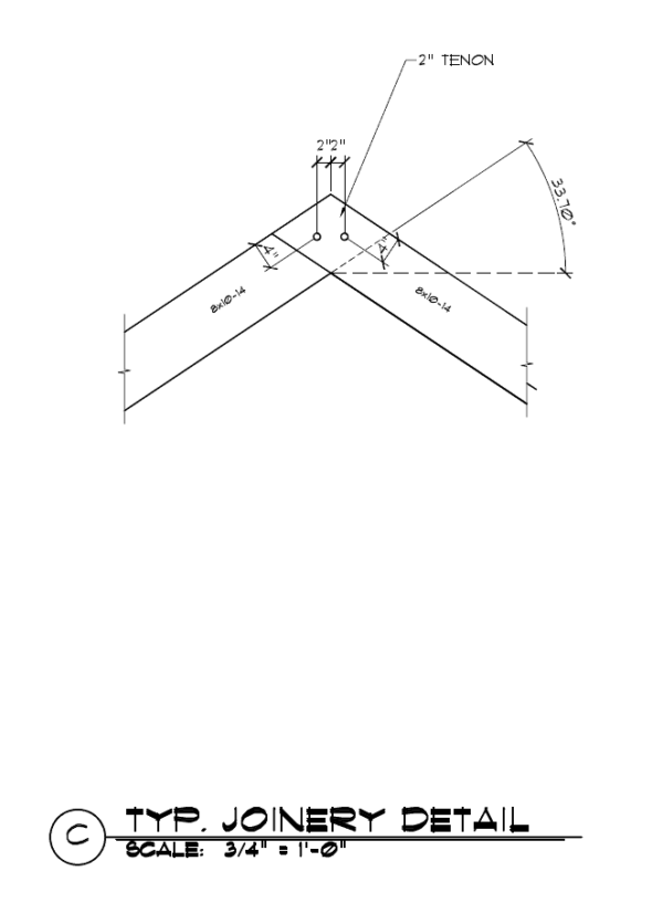 Timber Frame Tongue and Fork Joinery Detail for Rafter - Timber Frame HQ