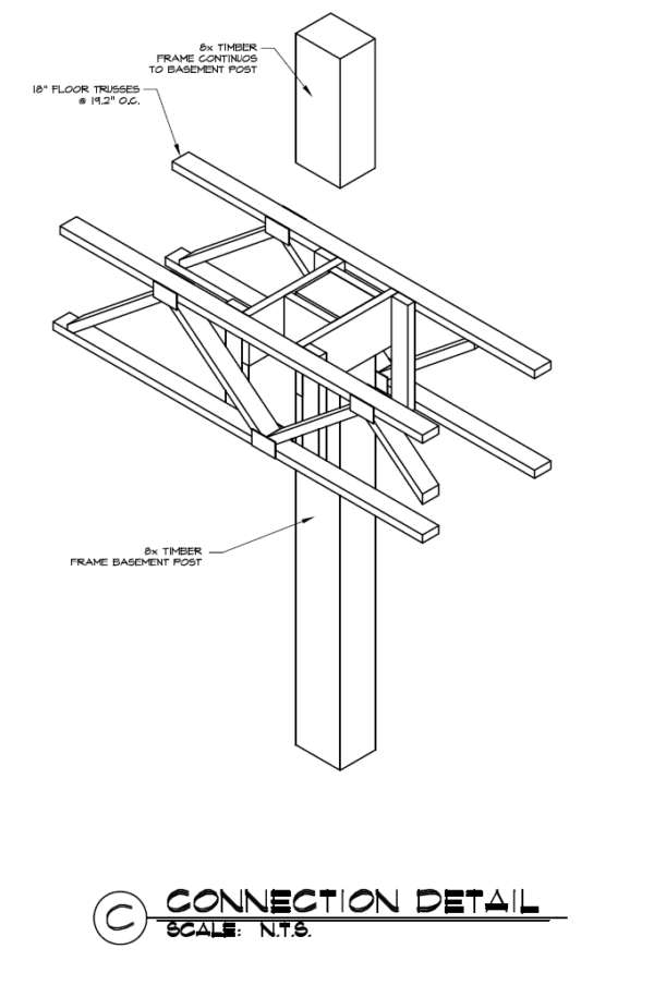 Timber Frame Construction with Open Web Floor System