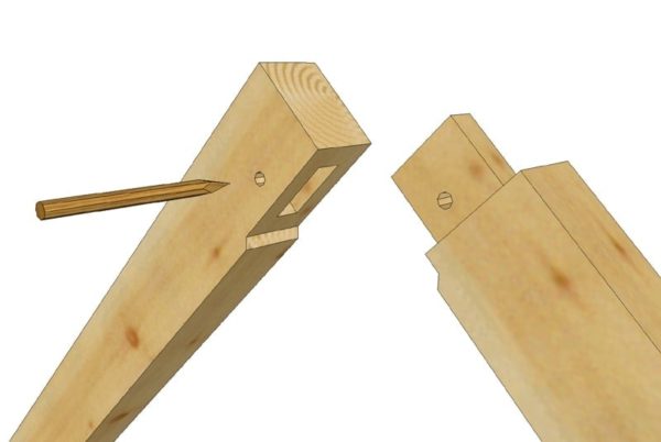 Rafters at Ridge Tongue and Blind Mortise - Timber Frame HQ