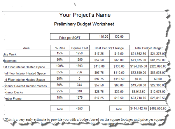 Estimate - Timber Frame HQ