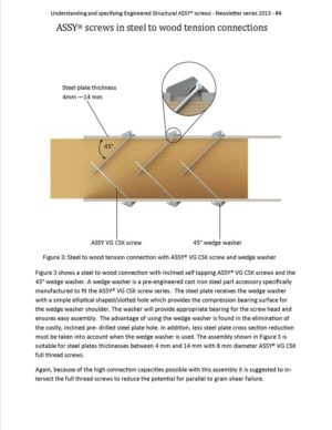 ASSY Screws in Steel to Wood Tension Connections