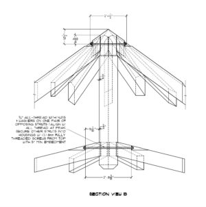 Hexagonal Timber Frame Boss Pin Detail