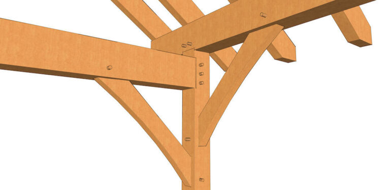 16x16 King Post Plan - Timber Frame HQ