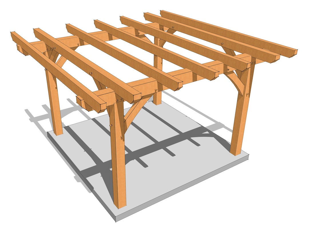 12x12 Pergola Plan - Timber Frame HQ