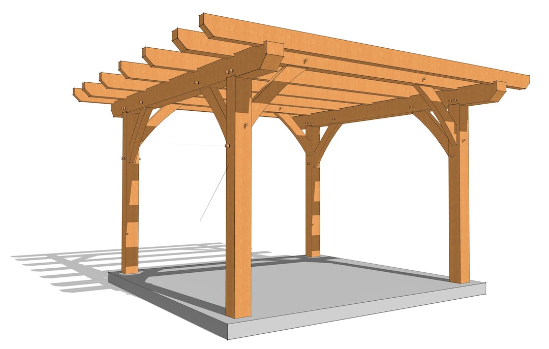 12x12 Pergola Plan - Timber Frame HQ