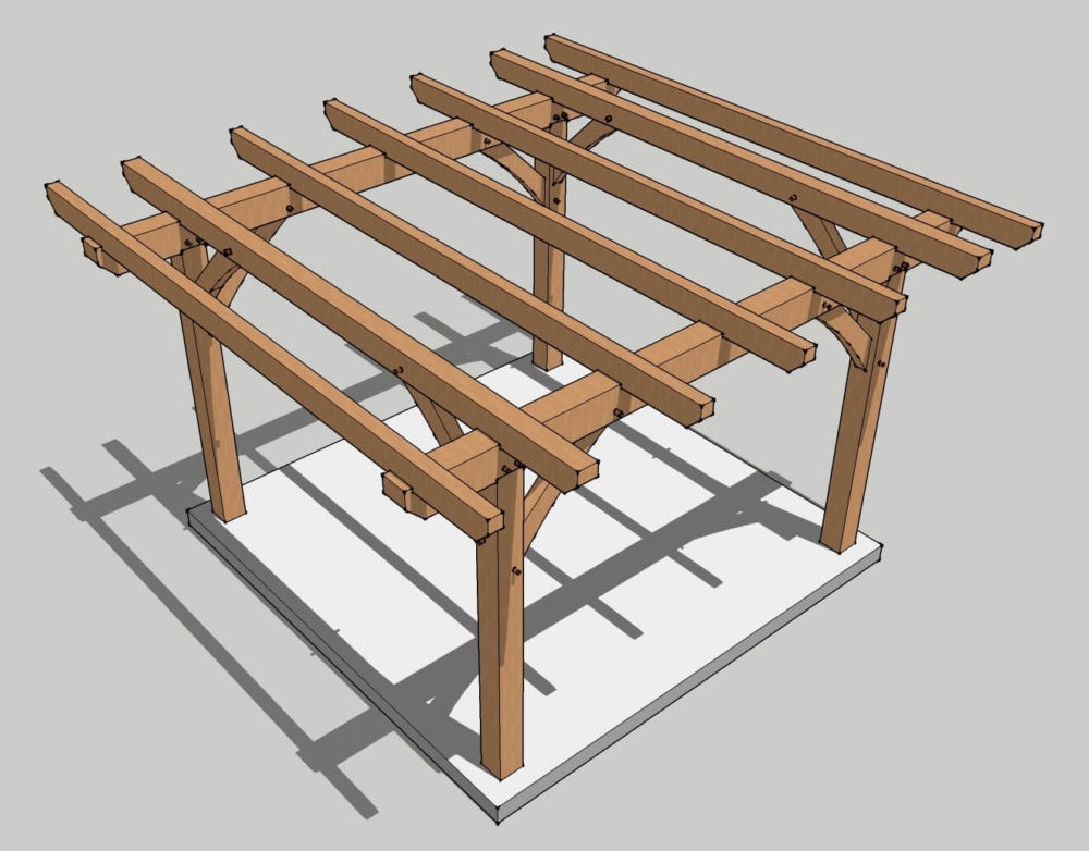 12x12 Pergola Plan - Timber Frame HQ