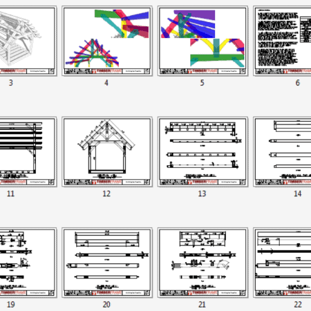 12×16 King Post Truss Plan - Timber Frame HQ