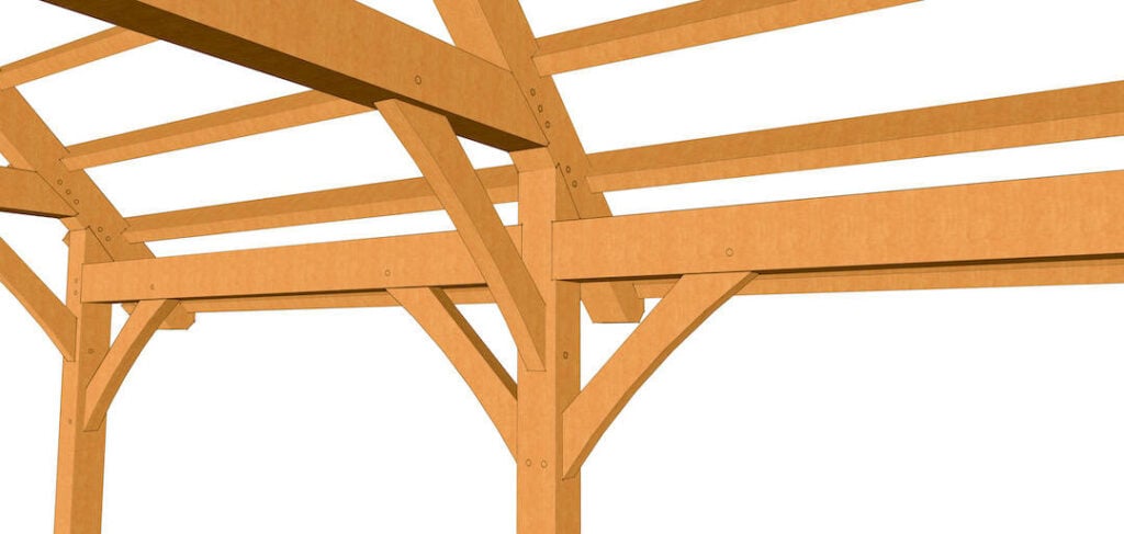18x24 Timber Frame with Purlins - Timber Frame HQ