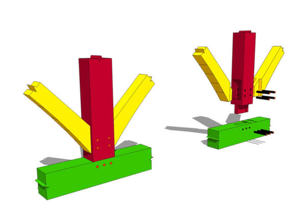 Lower Strut to King Post Connection - Timber Frame HQ
