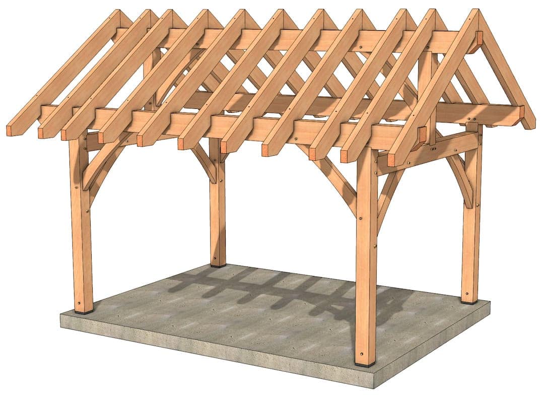 12x16 Timber Frame Plan - Timber Frame HQ