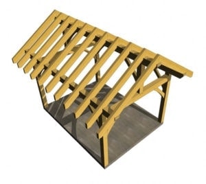 12x16 Timber Frame Plan - Timber Frame HQ