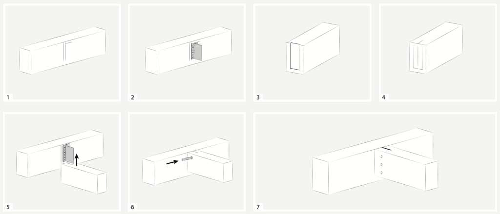 Alumini Concealed Beam Connector - Timber Frame HQ