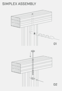 Barrel Bolt - Simplex M16 - Timber Frame HQ