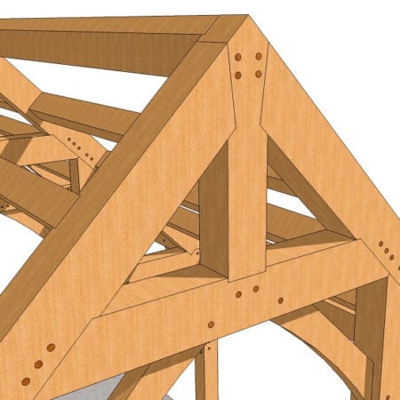 16x24 Hammer Beam Timber Frame Plan - Timber Frame HQ