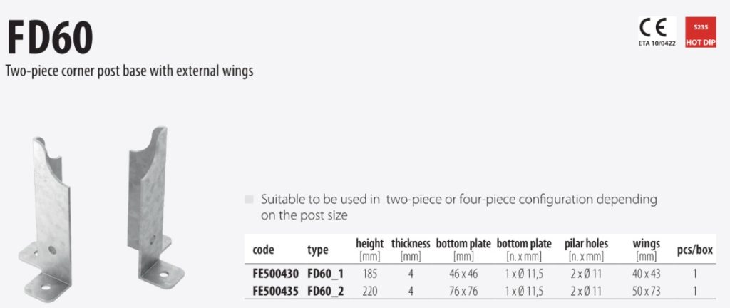 Heavy Timber FD60 Post Base - Timber Frame HQ