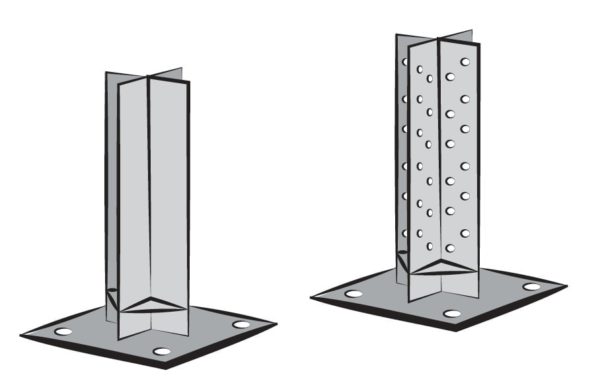 TYP XR10 – Cross-shaped post base - Timber Frame HQ