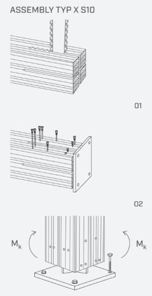 TYP XR10 – Cross-shaped post base - Timber Frame HQ
