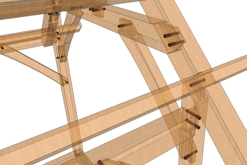 10x10 King Post Truss Plan - Timber Frame HQ