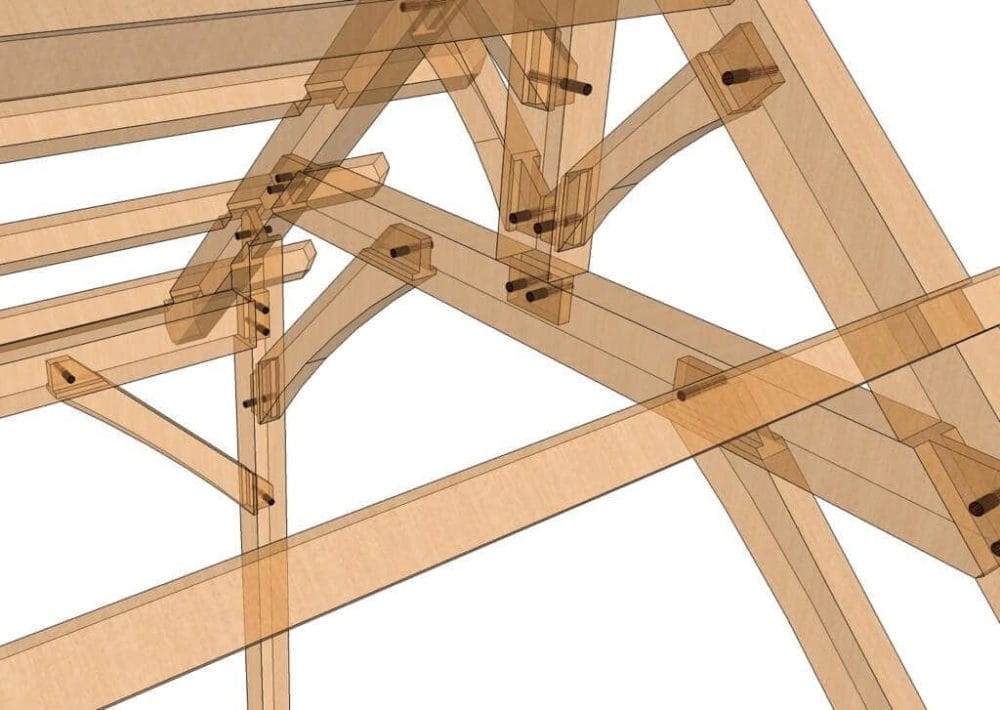 10x10 King Post Truss Plan - Timber Frame HQ