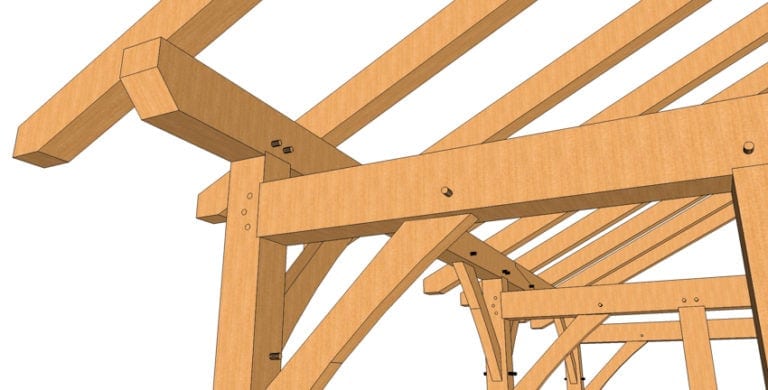 20x24 King Post Timber Frame - Timber Frame HQ