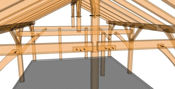 20x24 Heavy Timber Outbuilding - Timber Frame HQ