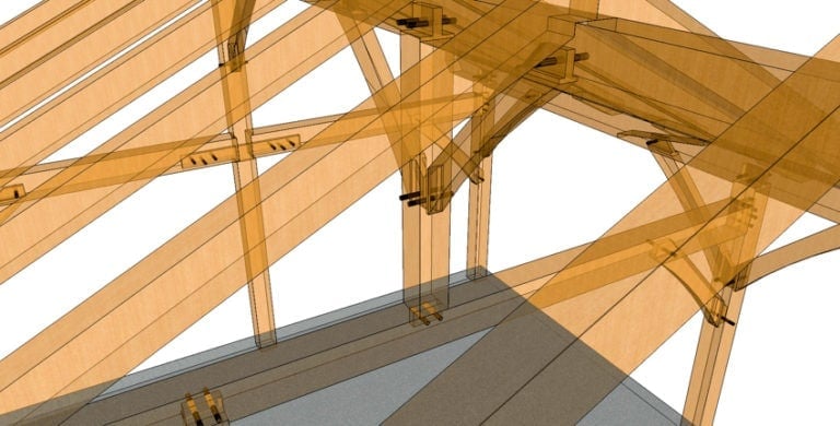 20x24 King Post Timber Frame - Timber Frame HQ
