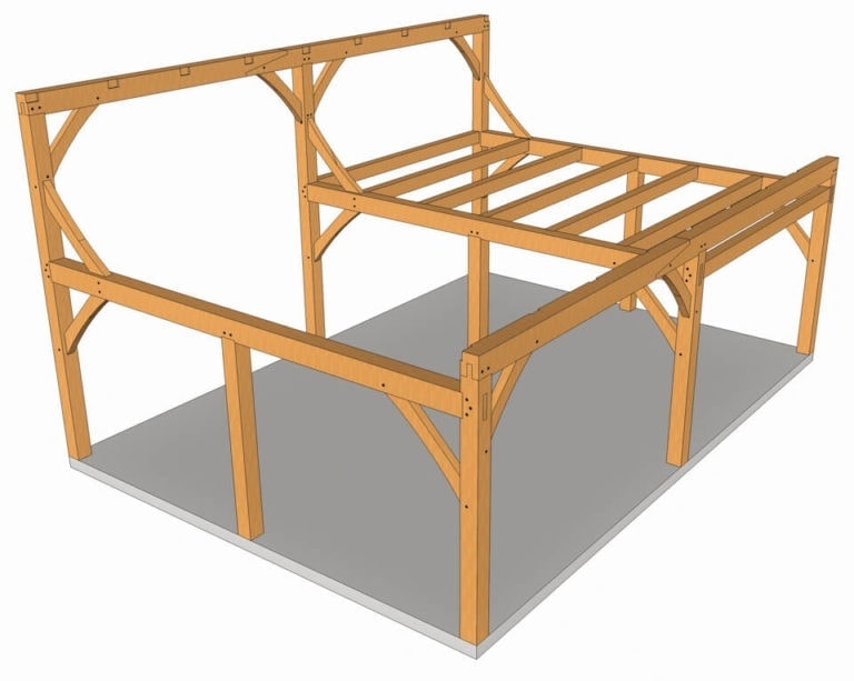 Mike Dostie – Queen Post Four Bent Barn - Timber Frame HQ