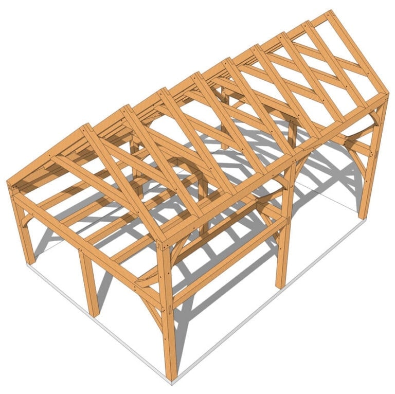 28x20 Saltbox Plan - Timber Frame HQ