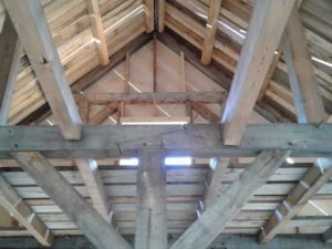Mike Dostie – Queen Post Four Bent Barn - Timber Frame HQ