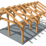 24×36 Saltbox Cabin Plan - Timber Frame HQ