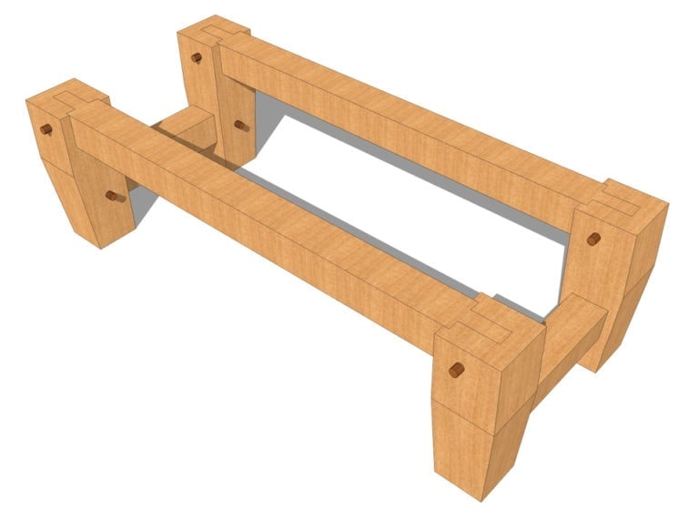Heavy Timber Coffee Table Plan - Timber Frame HQ