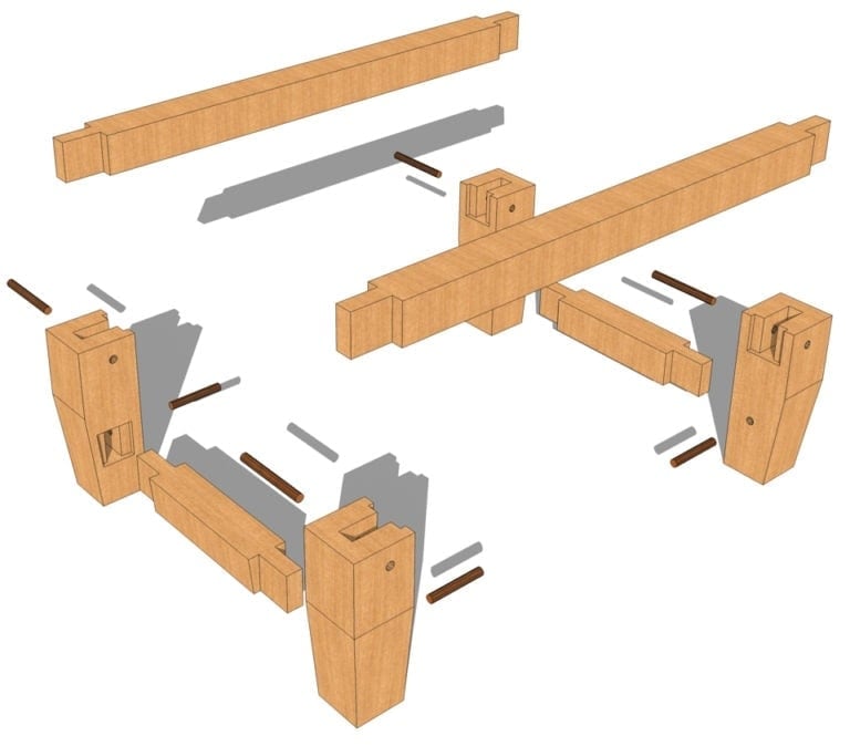 Heavy Timber Coffee Table Plan - Timber Frame HQ