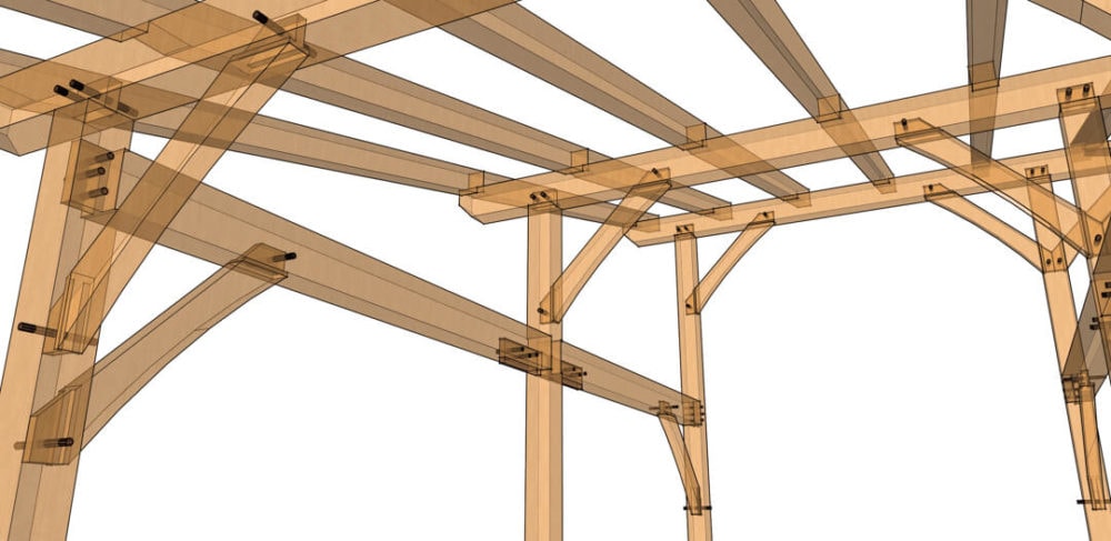 24x24 Shed Roof Outbuilding - Timber Frame HQ