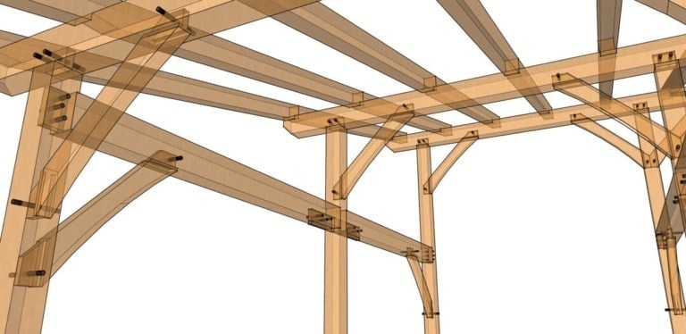 24x24 Shed Roof Outbuilding - Timber Frame HQ