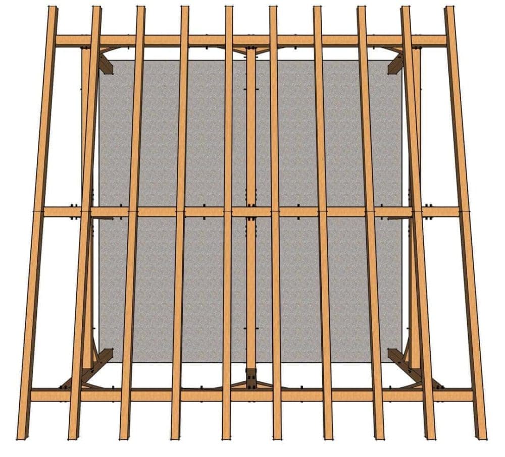 24x24 Shed Roof Outbuilding - Timber Frame HQ