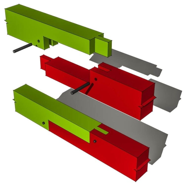 Half and Bridled Scarf Joint - Timber Frame HQ