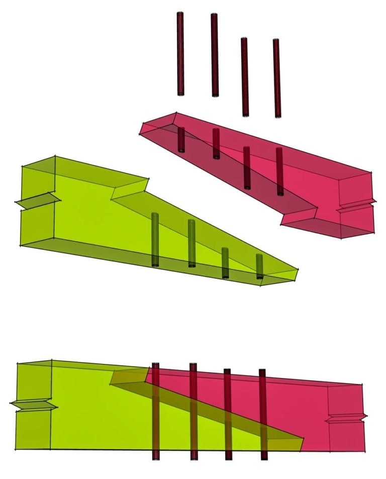 Under Squinted Stop Splayed Scarf Joint With Pegs - Timber Frame HQ