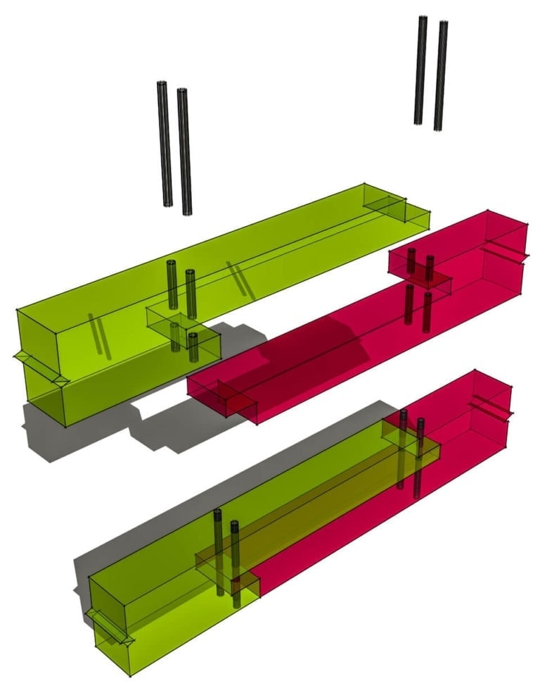 Half Pegged Bladed Scarf Joint - Timber Frame HQ
