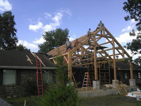 Cameron Edwards - Douglas Fir Hammer Beam Addition - Timber Frame HQ