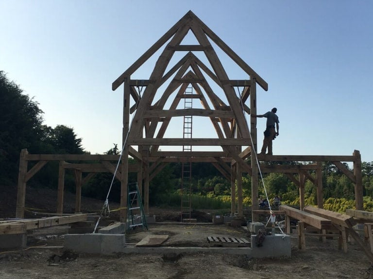 Confluence Fabrication Mixed Oak Cruck Barn - Timber Frame HQ
