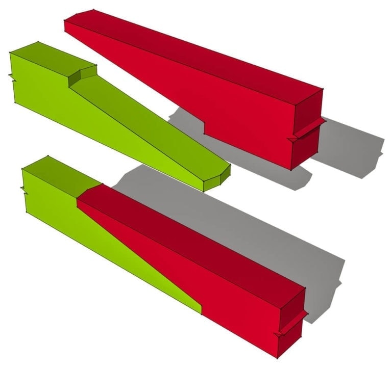 Stop-Splayed Scarf Joint with Sallied Abutments - Timber Frame HQ