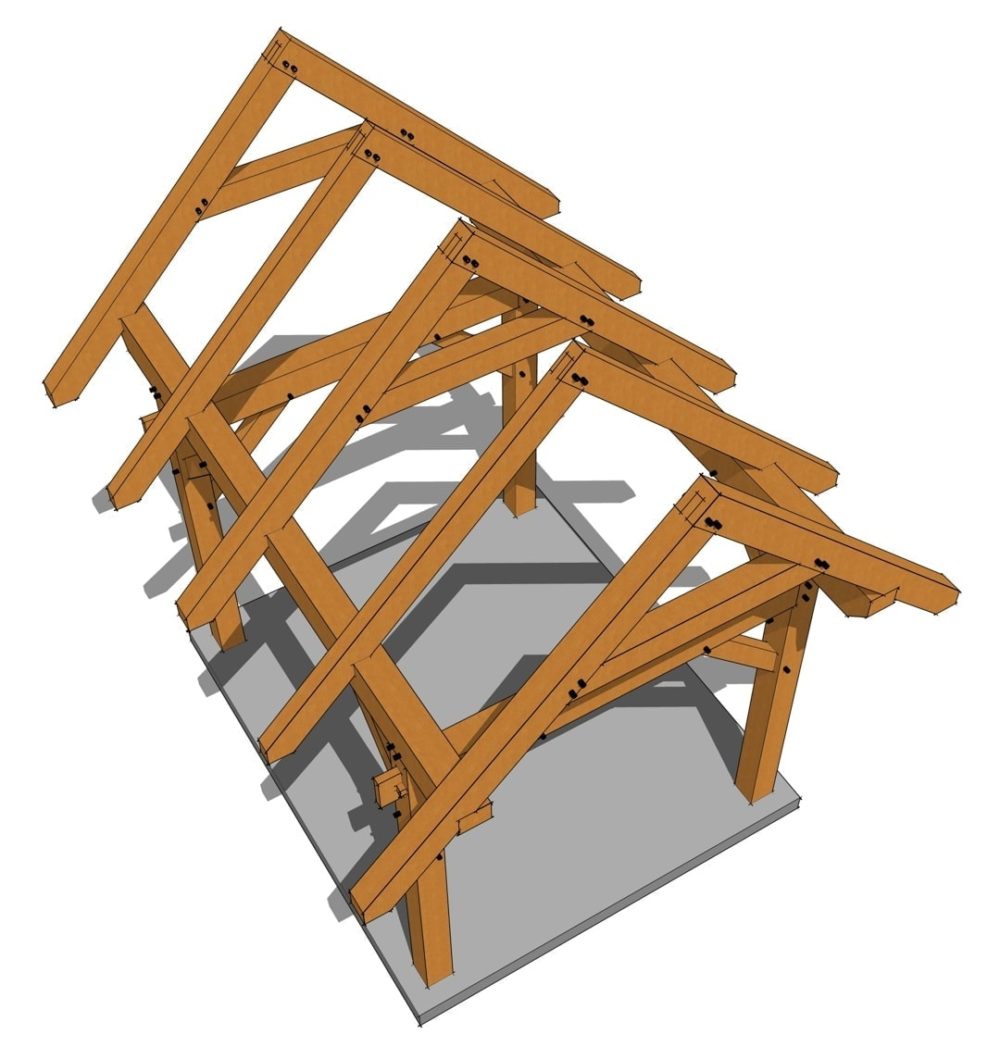 10x12 Timber Frame Shed Plan