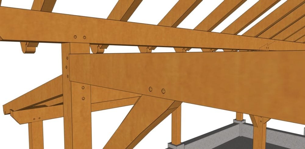 32x28 Timber Frame Monitor Barn - Timber Frame HQ