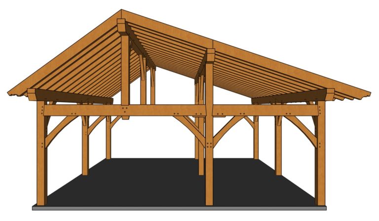 26x30 Timber Frame Workshop - Timber Frame HQ