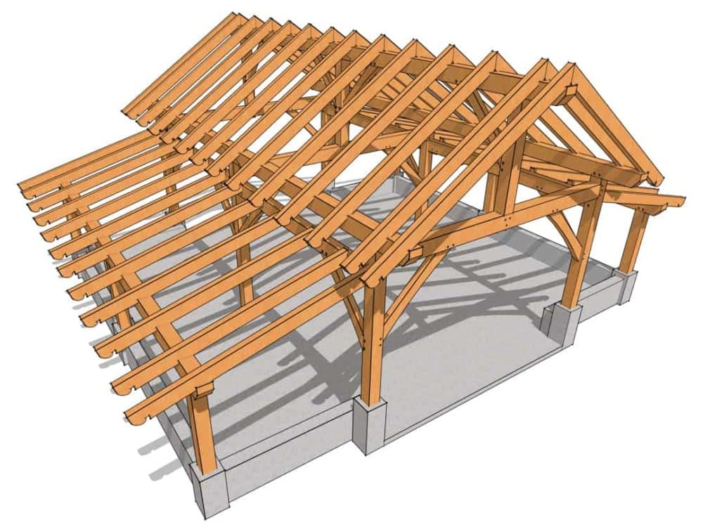 32x28 Monitor Barn - Timber Frame HQ