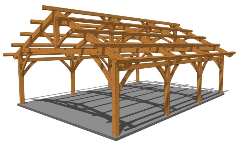 26x36 Timber Frame Carport - Timber Frame HQ