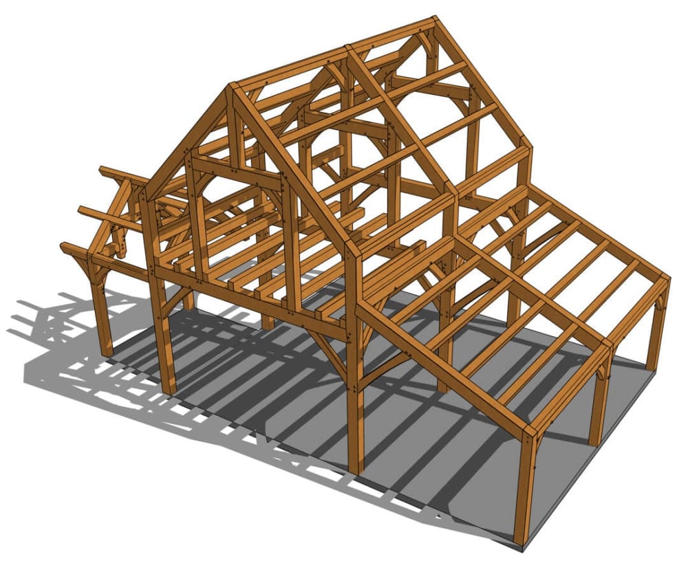 24x30 Cabin Plan - Timber Frame HQ