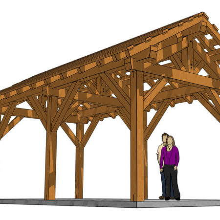 12x24 Post and Beam Pavilion - Timber Frame HQ