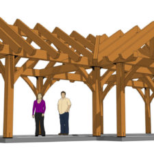 3 Gable Pavilion Plan - Timber Frame HQ